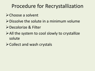 Recrystallization summary | PPTX