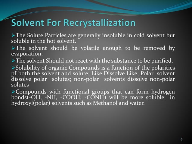 Recrystallization techniques.pptx | Chemistry | Science