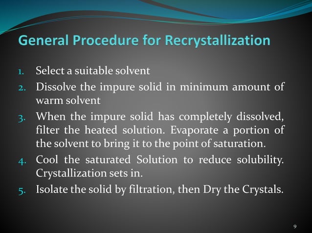 Recrystallization techniques.pptx | Chemistry | Science