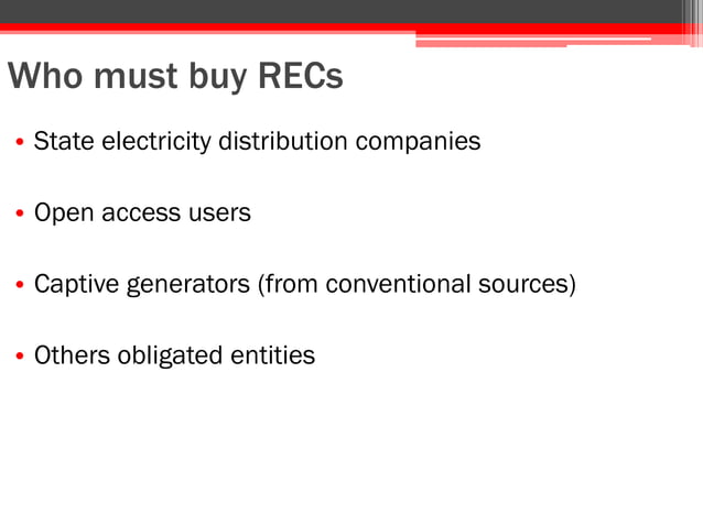 RECs – a market ready for take off | PPT