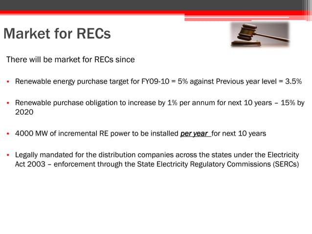 RECs – a market ready for take off | PPT