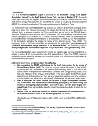 A Renewable Energy Civil Society Organization (RECSO) Network ...