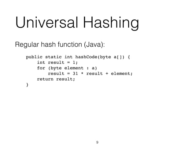 RecSplit Minimal Perfect Hashing | PPT