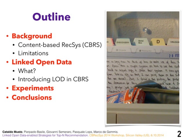 Linked Open Data-enabled Strategies for Top-N Recommendations | PPT