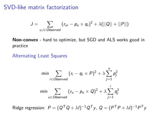 Recsys matrix-factorizations | PPT