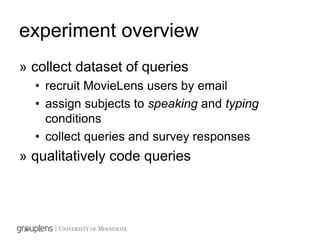 Recsys 2017 -- Understanding How People Use Natural Language to Ask for Recommendations | PPT