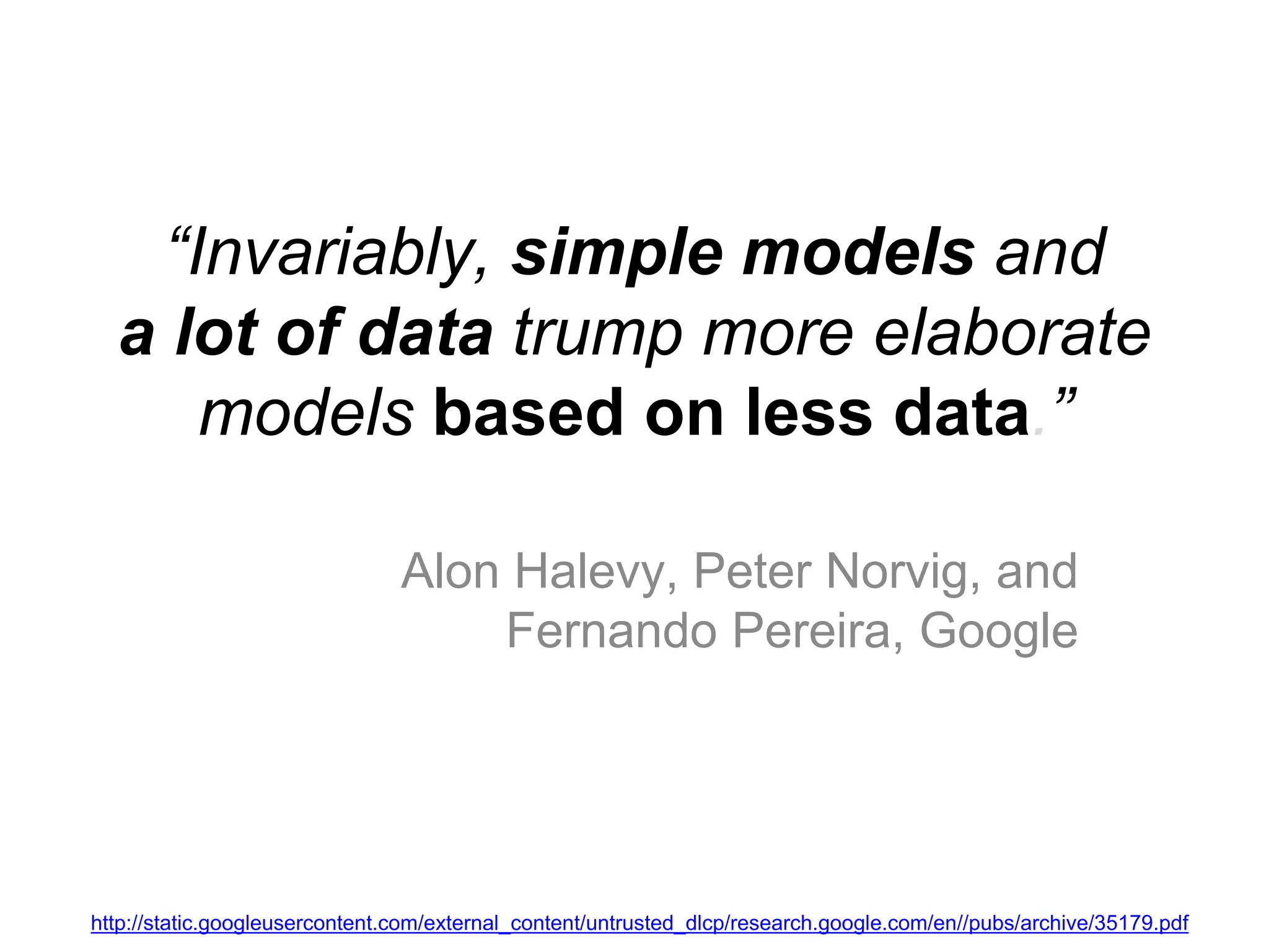 RecSys 2015 Tutorial - Scalable Recommender Systems: Where Machine Learning meets Search! | PPT