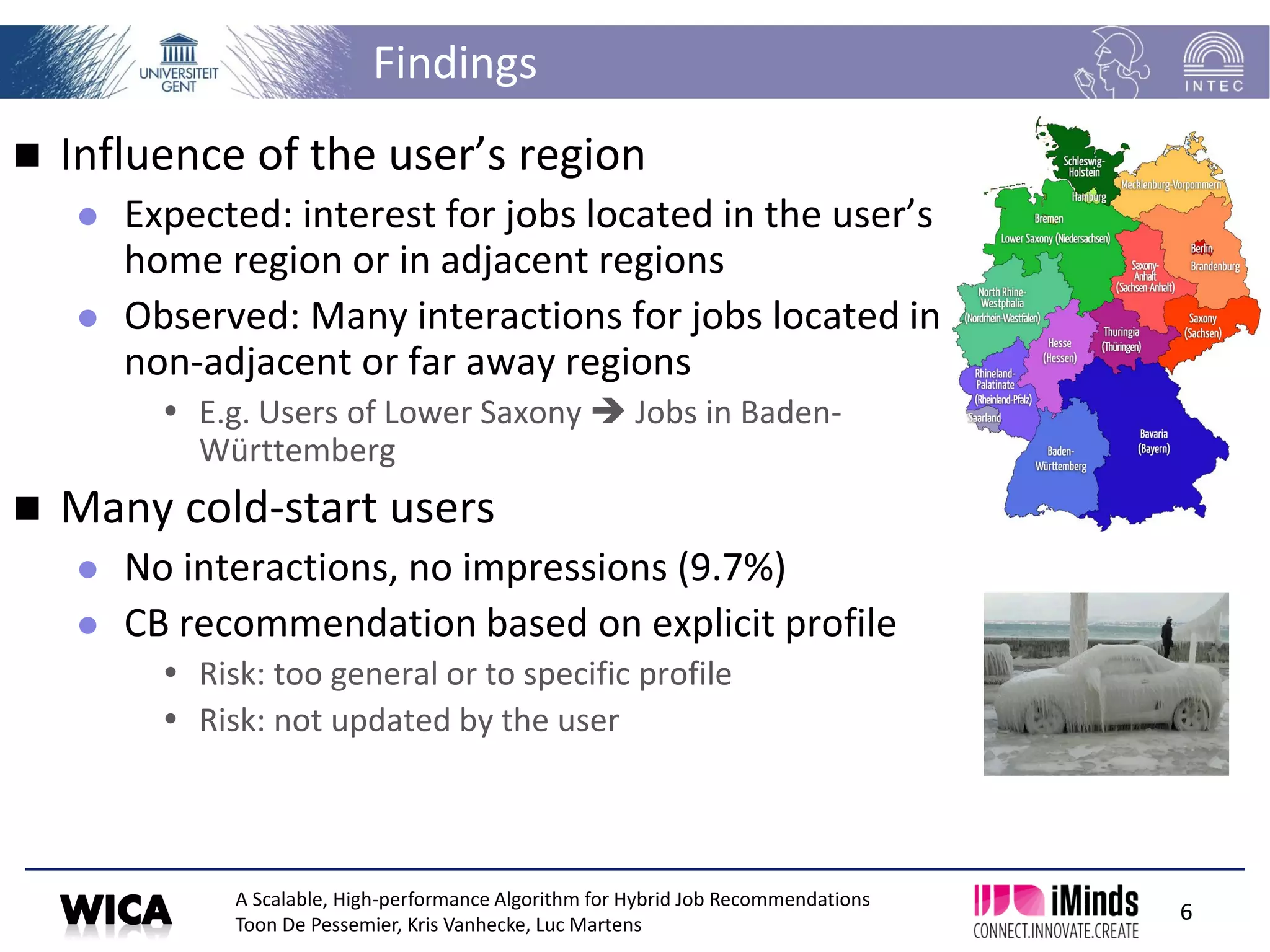 A Scalable, High-performance Algorithm for Hybrid Job Recommendations | PPT