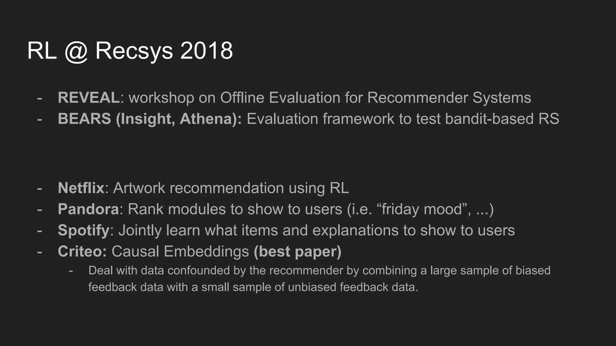 Recsys 2018 overview and highlights | PDF