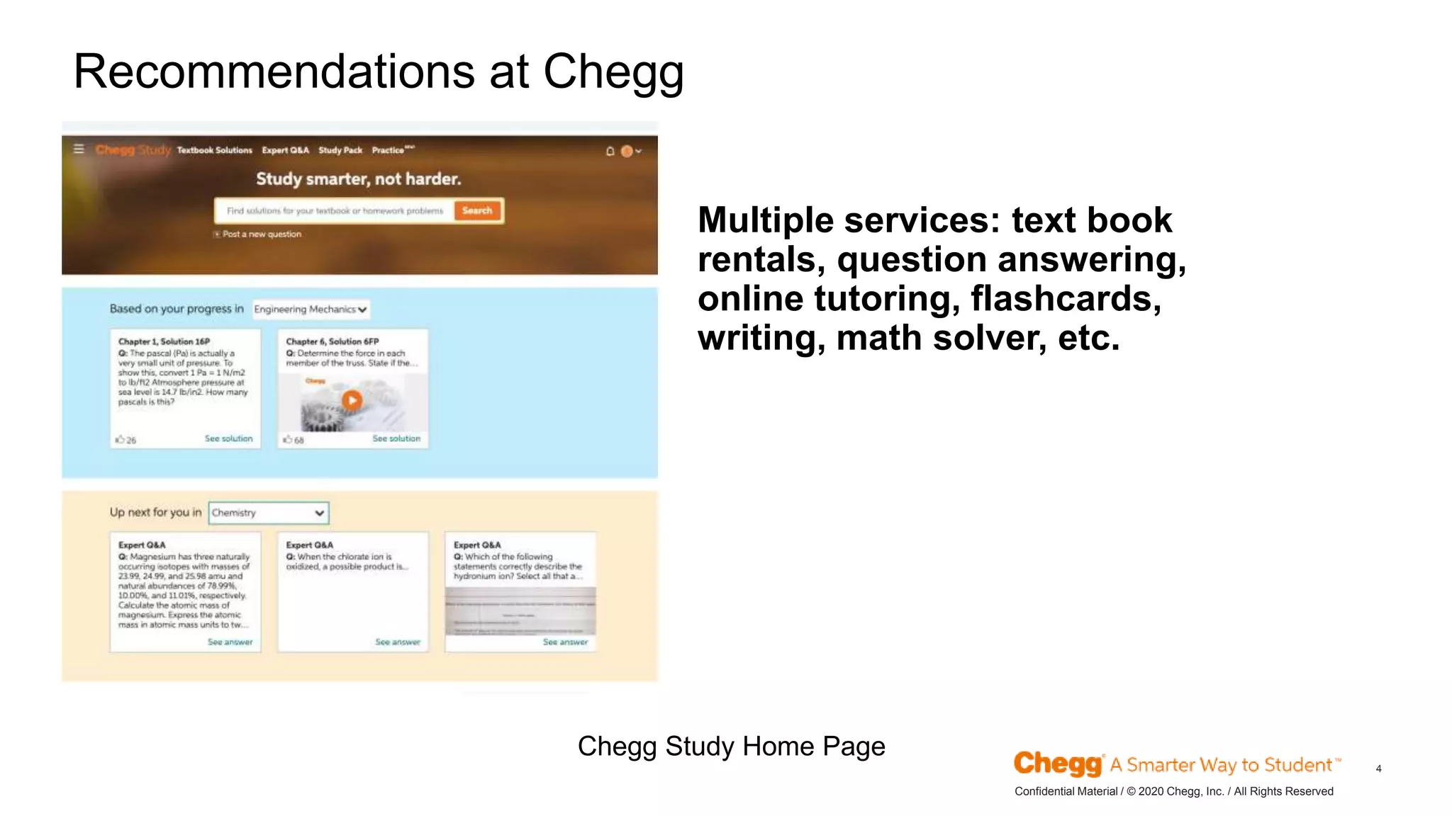 Developing Recommendation System to provide a Personalized Learning experience at Chegg | PPTX ...