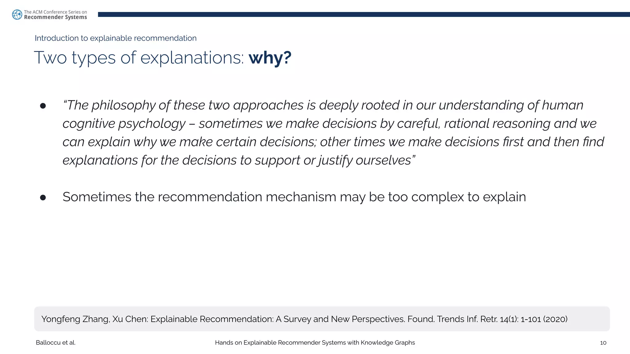 Hands On Explainable Recommender Systems With Knowledge Graphs Recsys22 Pdf Computer