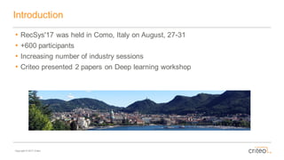 Highlights on most interesting RecSys papers - Elena Smirnova, Lowik Chanussot, Amine Benhalloum ...