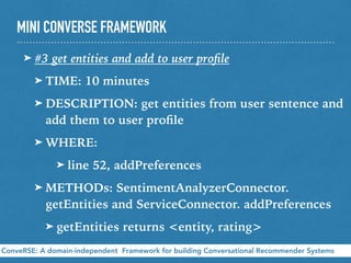 ConveRSE framework at work (hands on RecSys Summer School) | PPT | Free ...