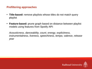 Random Walk with Restart for Automatic Playlist Continuation and Query-specific Adaptations | PDF