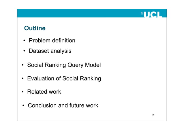 RecSys 2008: Social Ranking | PPT