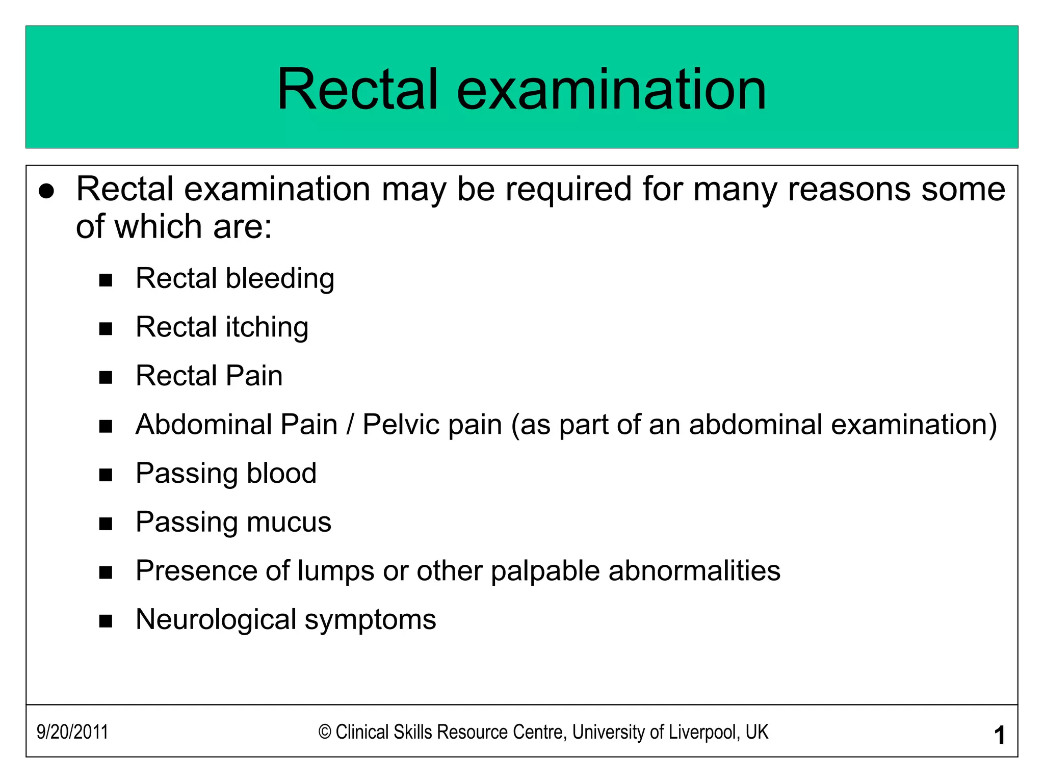 Rectal Examination | PPT