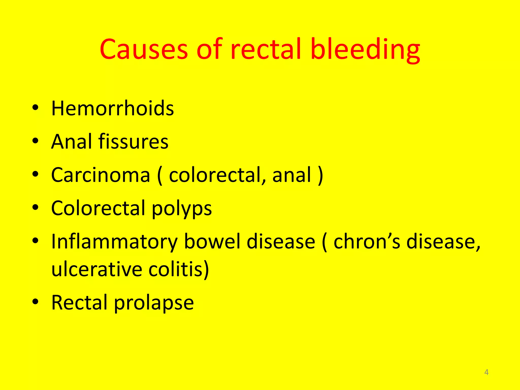 Rectal bleeding | PPTX