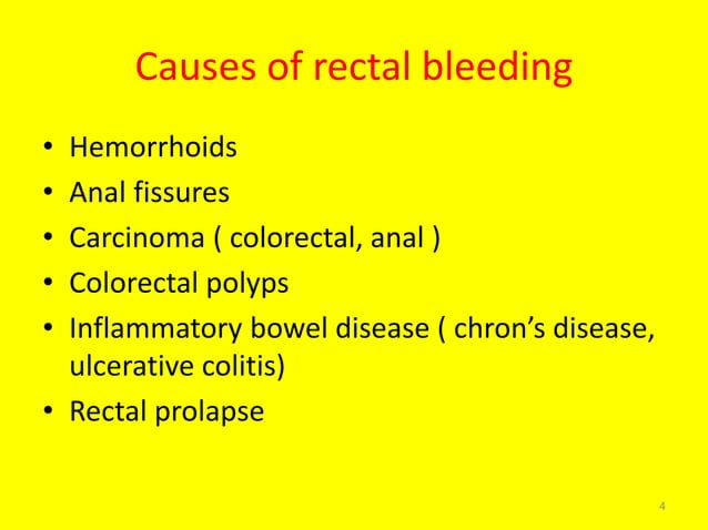 Rectal bleeding | PPT