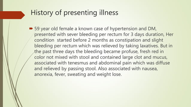 Rectal bleeding, colon cancer | PPT