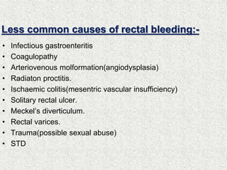 Blood From Rectum Causes