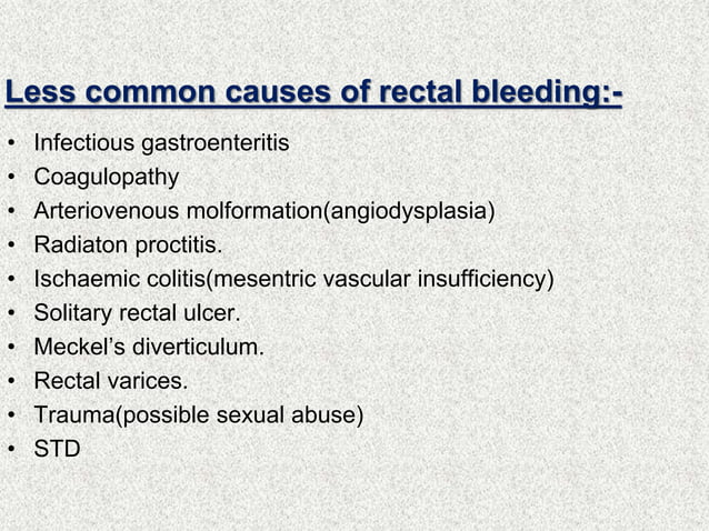 Rectal bleeding