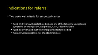 Rectal bleeding new presentation | PDF