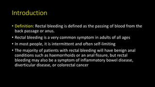 Rectal bleeding new presentation | PDF | Digestive Disorders | Diseases ...