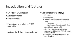 Management and investigations of Rectal cancer | PPT