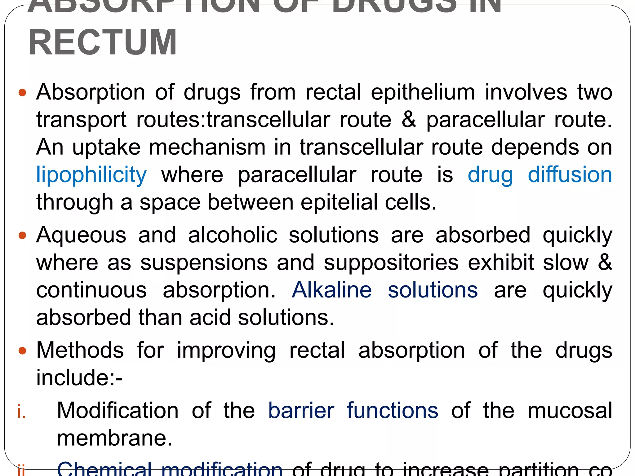 Rectal drug delivery systems | PPTX