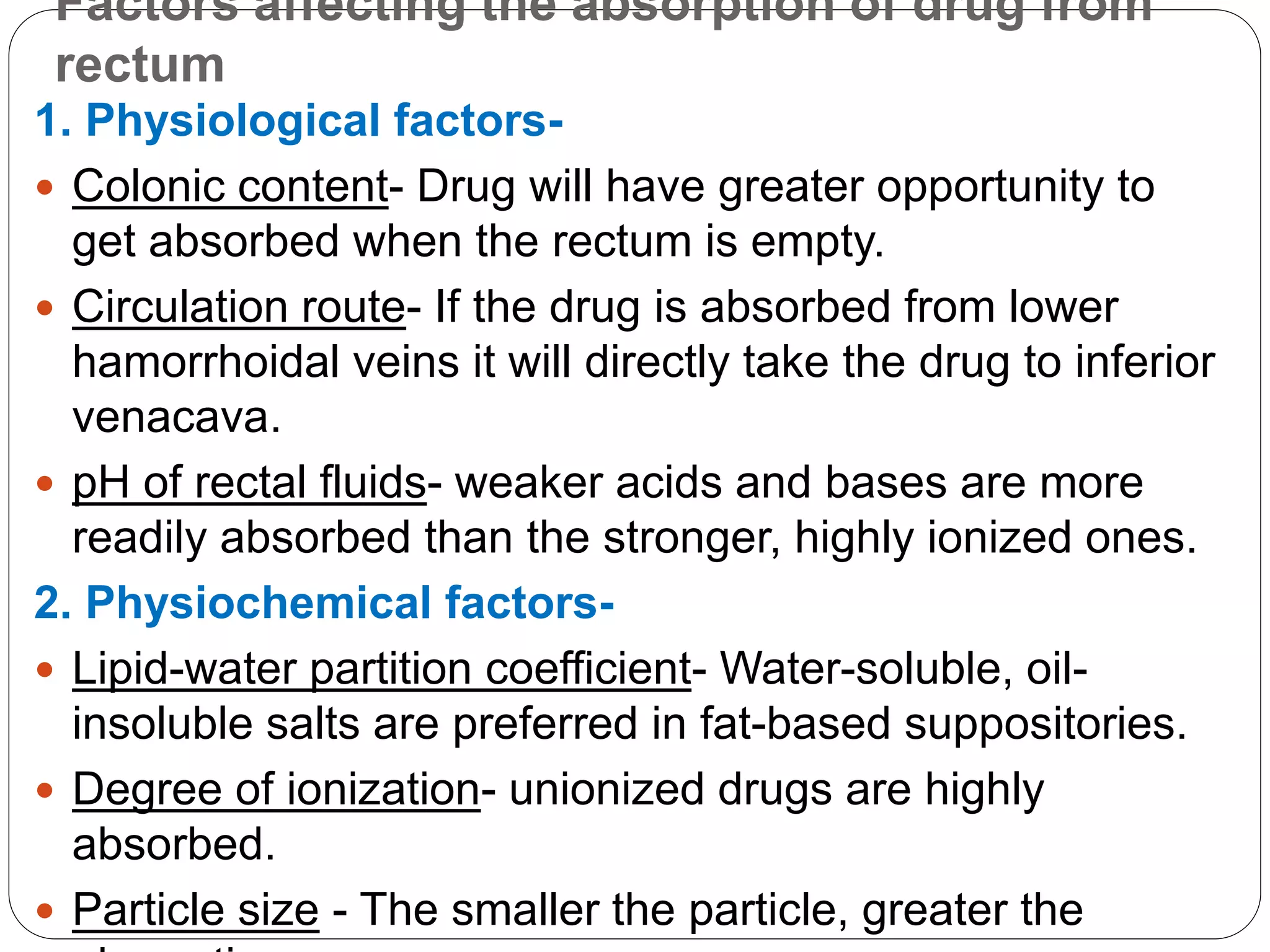 Rectal drug delivery systems | PPTX