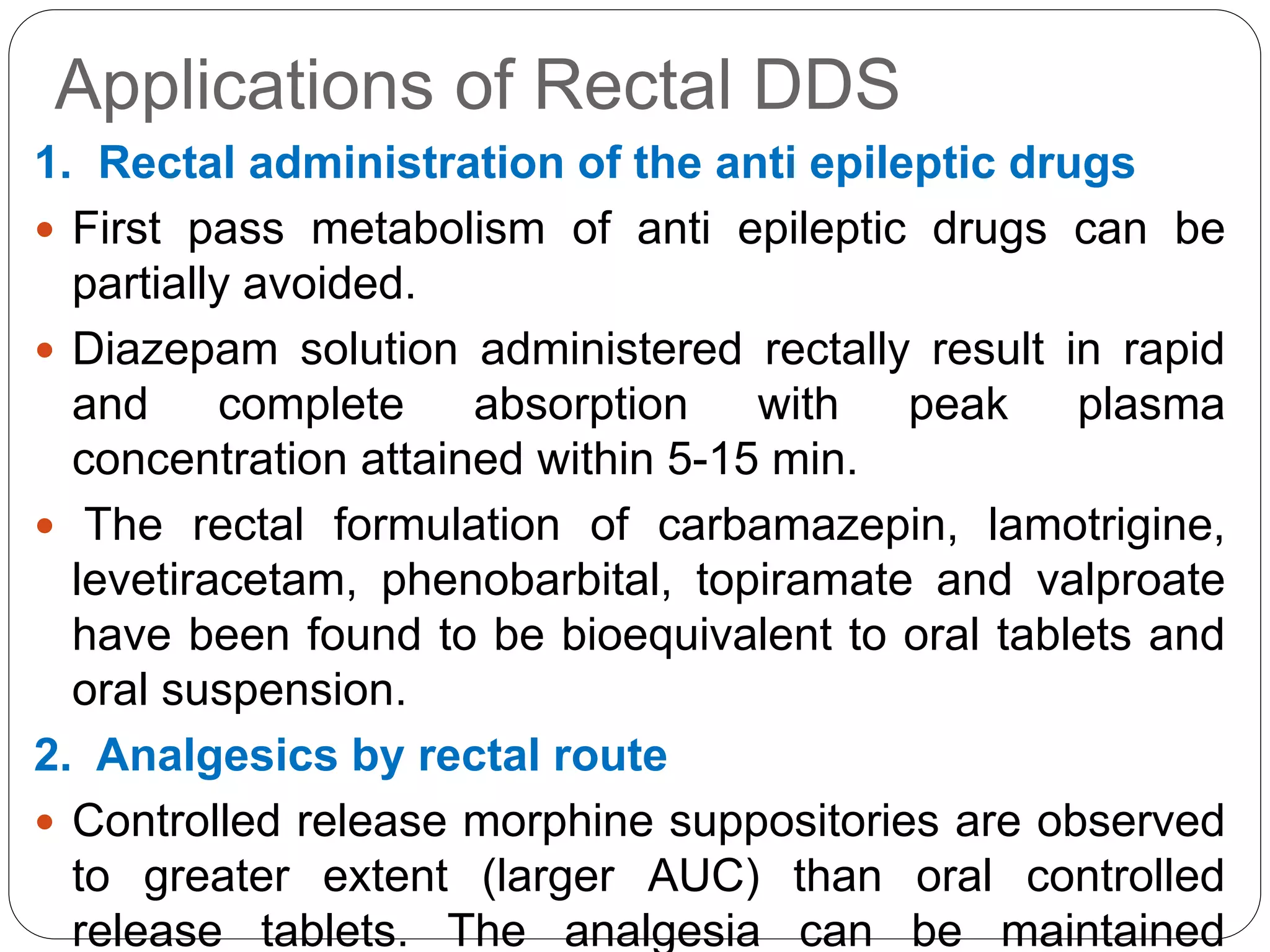 Rectal drug delivery systems | PPTX