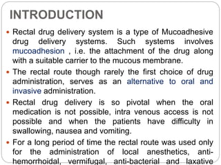 Rectal drug delivery systems | PPTX