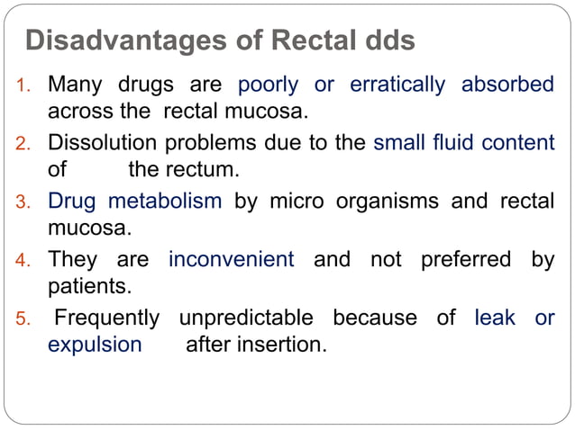 Rectal drug delivery systems | PPTX