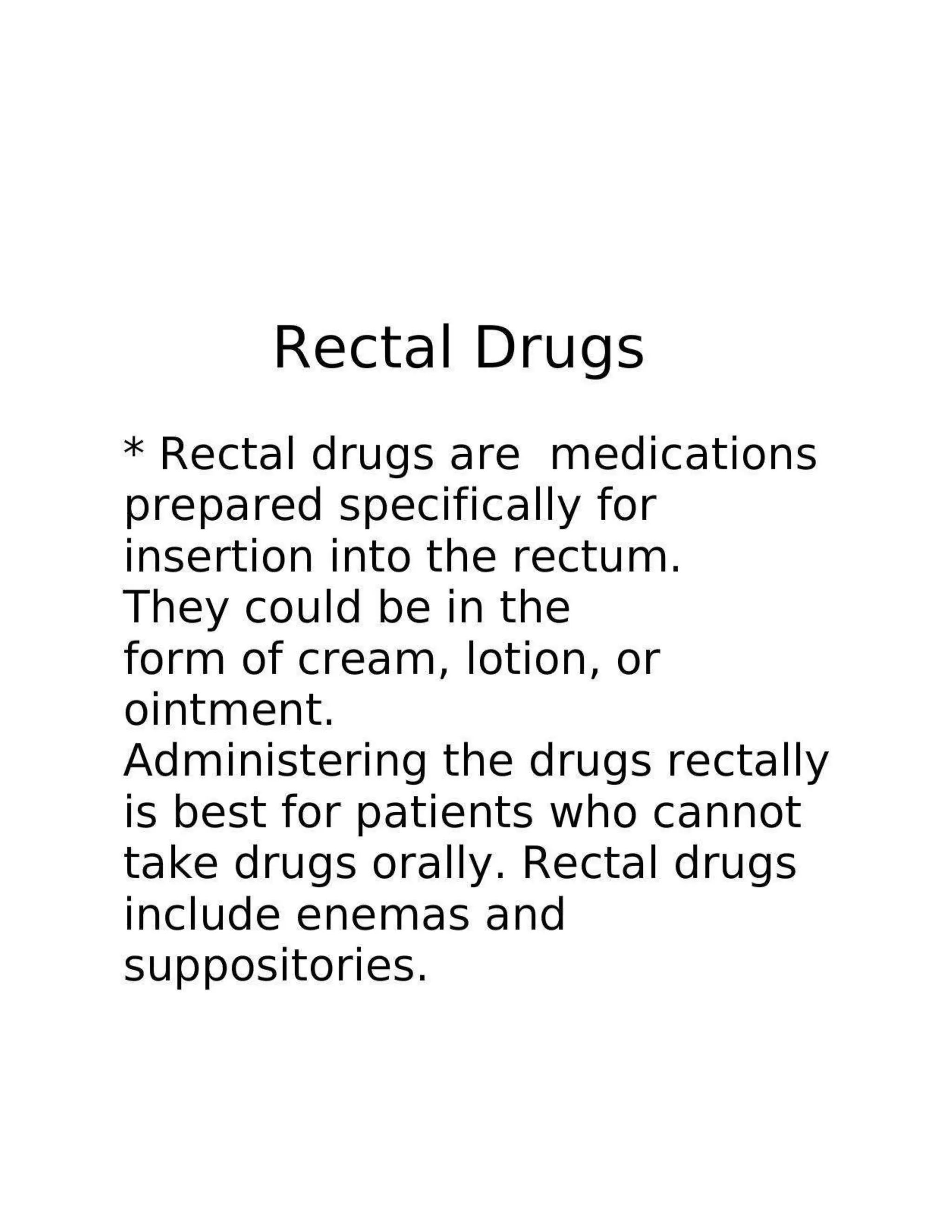 Rectaldrugs | DOCX