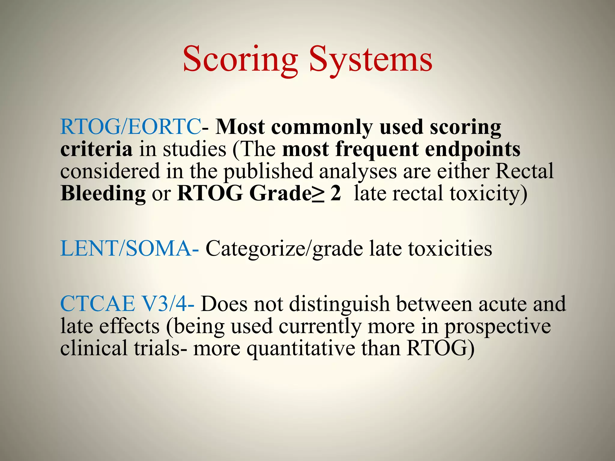 Radiation induced Rectal morbidity | PPTX