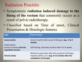 Radiation induced Rectal morbidity | PPTX