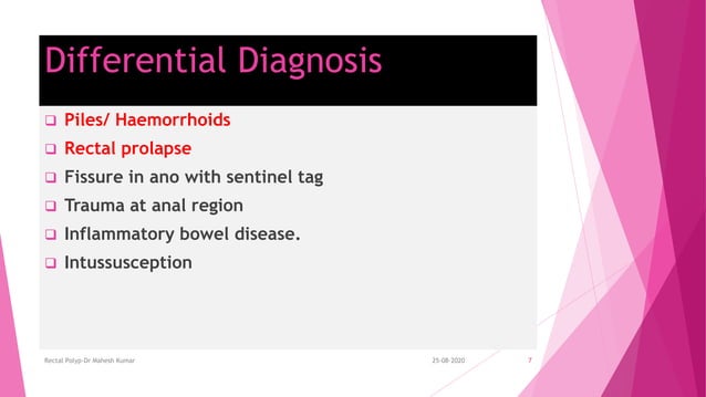 Rectal polyp ppt 25-08-2020 dr mahesh | PDF | Digestive Disorders ...