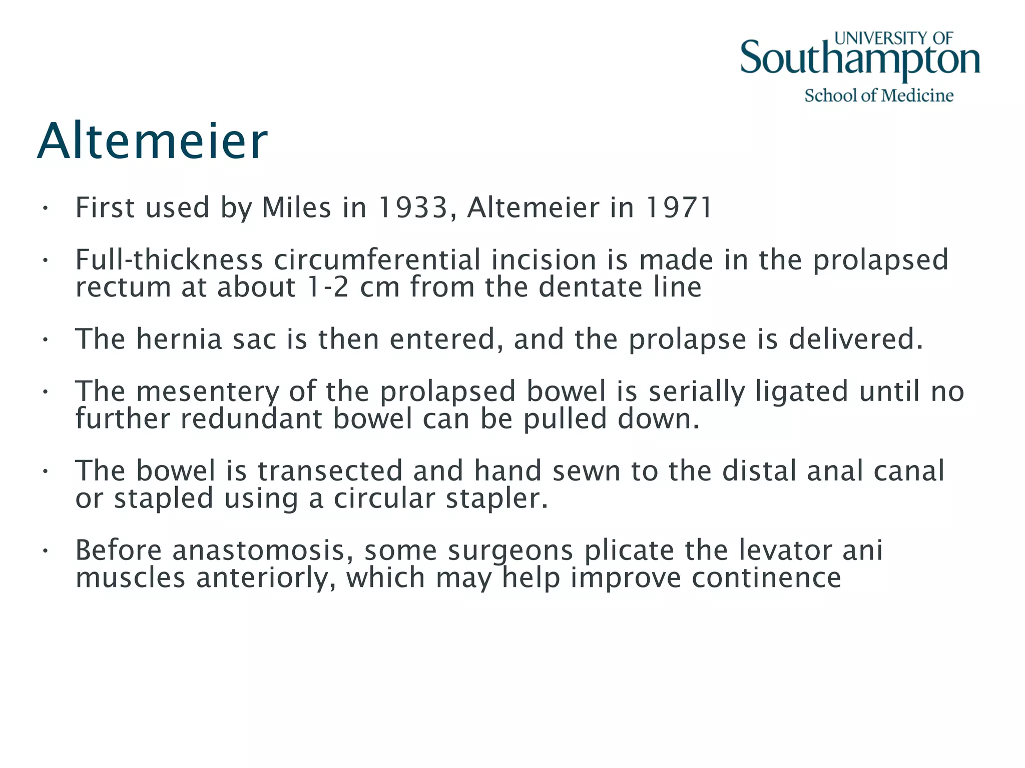 Rectal prolapse | PPT