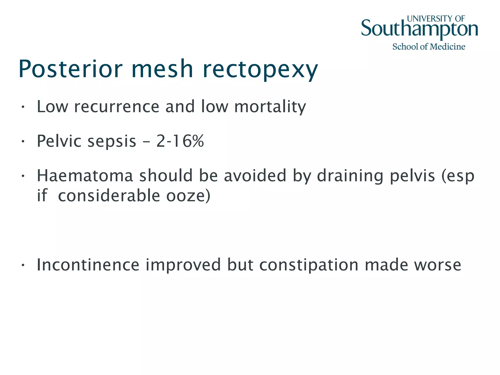 Rectal prolapse | PPT