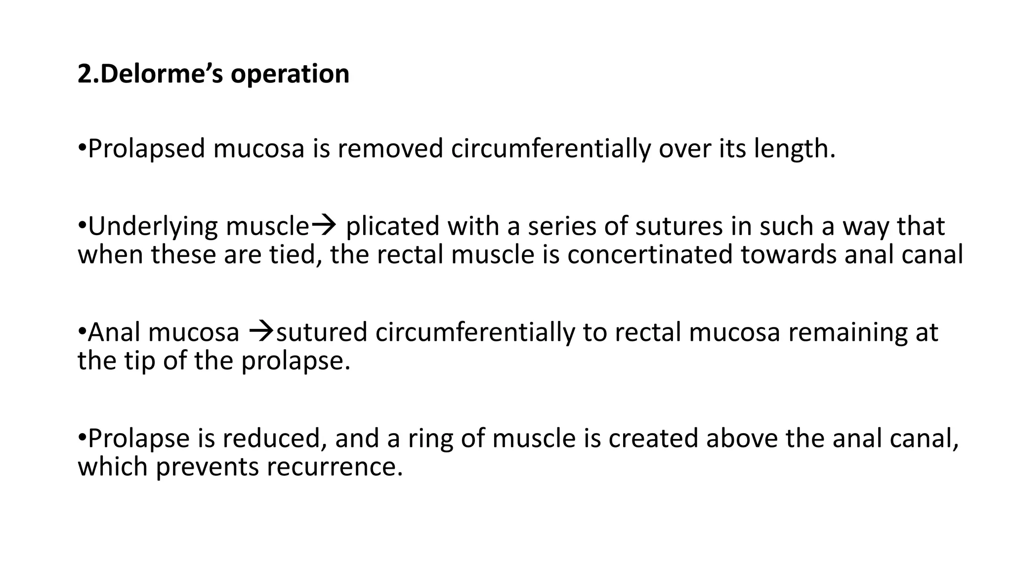 Rectal prolapse (Surgical anatomy of rectum, pathology and management0 ...