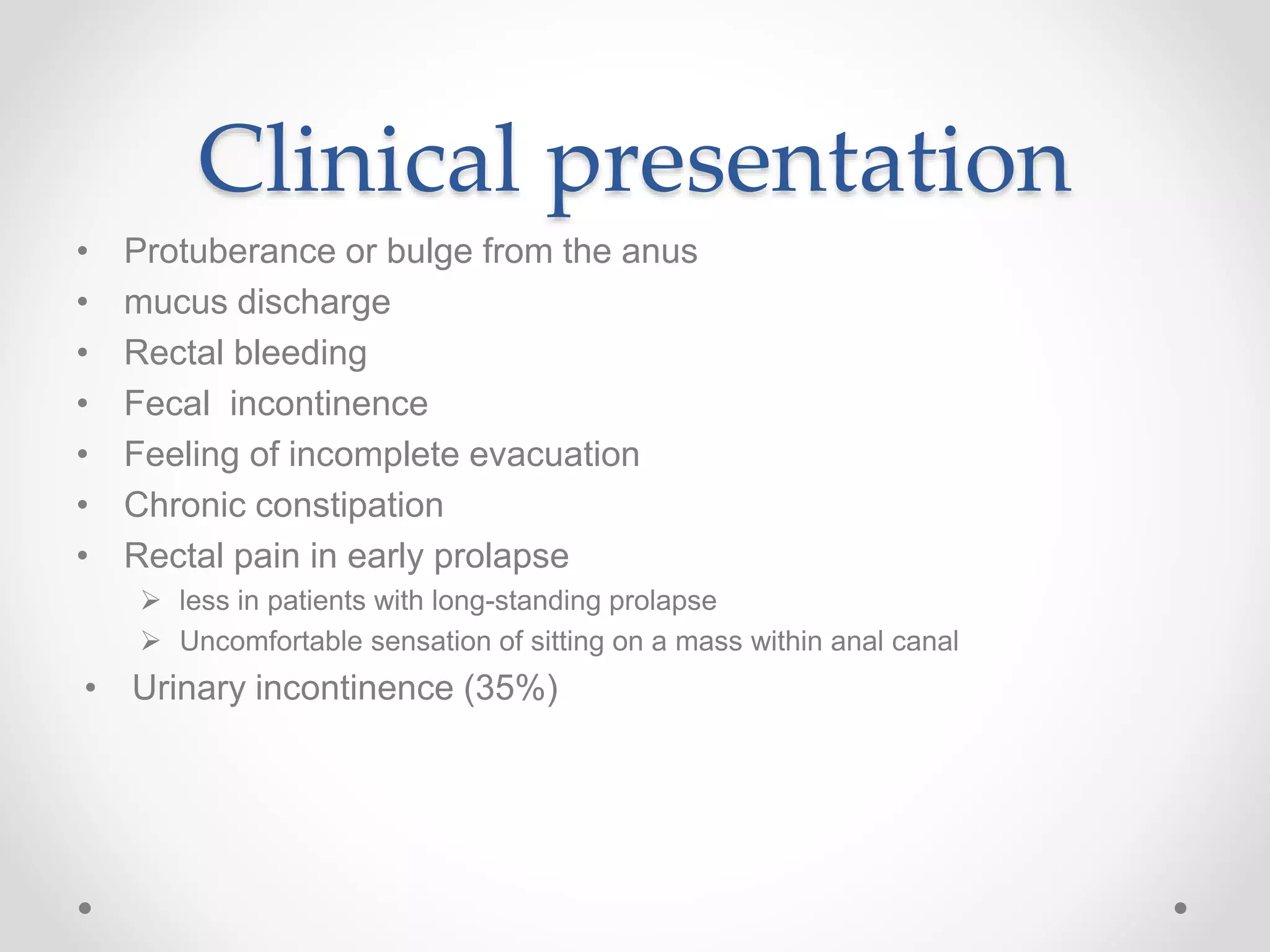 Rectal prolapse (D1) | PPTX