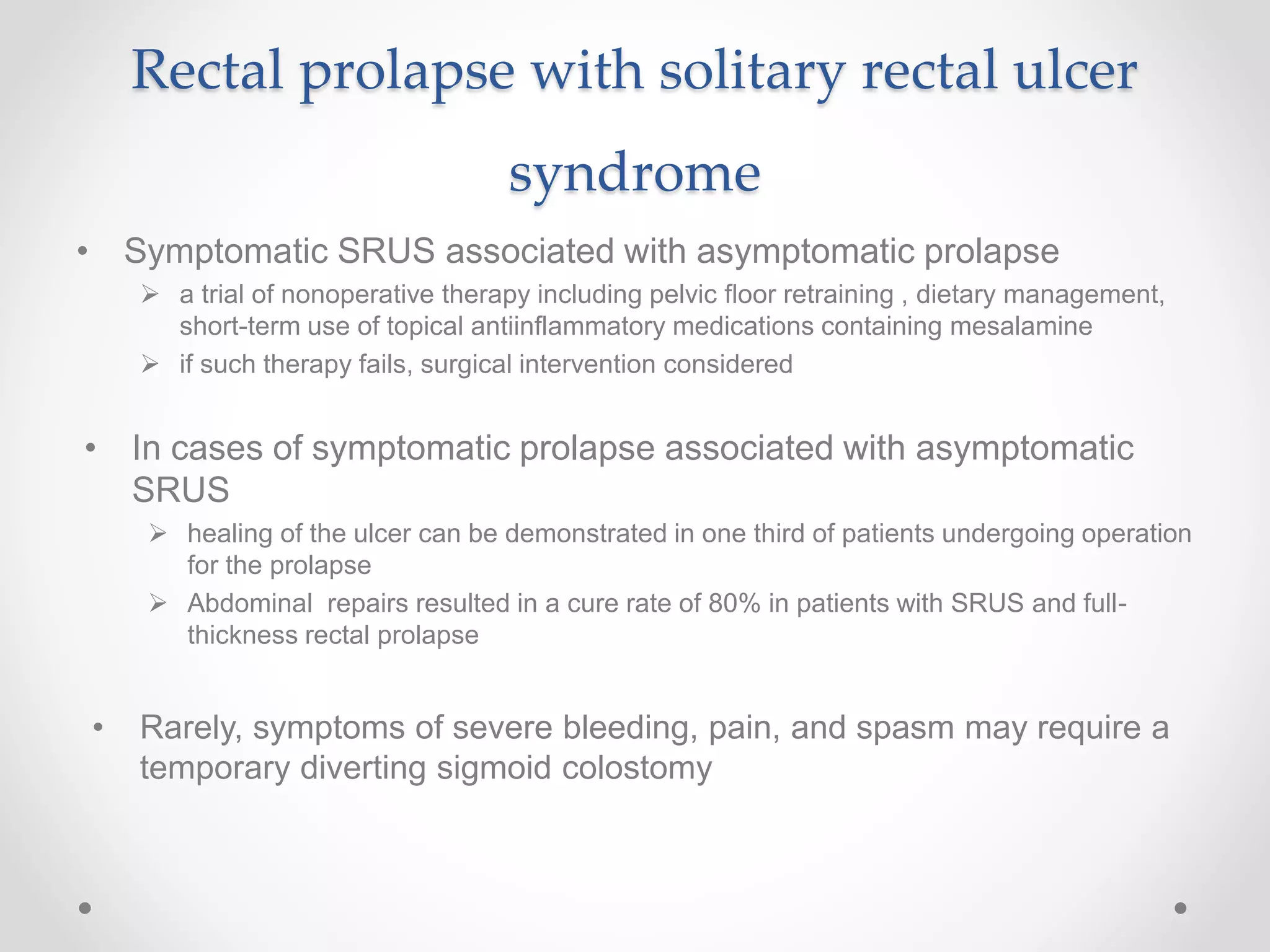 Rectal prolapse (D1) | PPTX