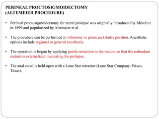 Rectal Prolapse | PPTX