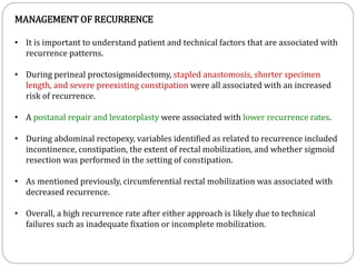 Rectal Prolapse | PPTX