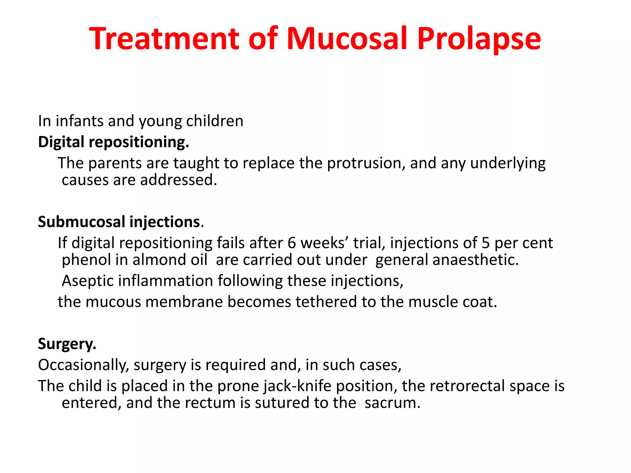 Rectal prolapse surgical approaches | PPTX