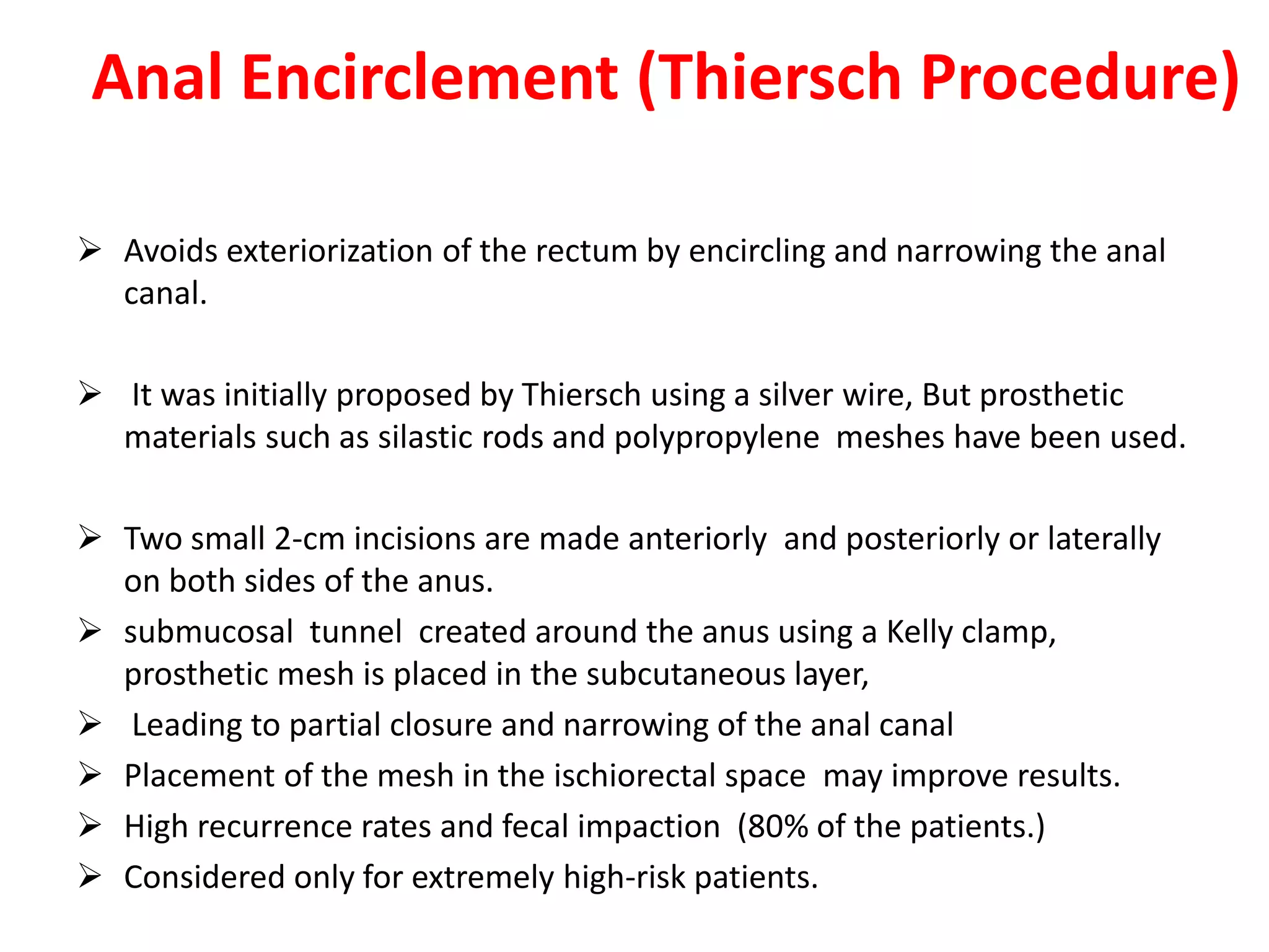 Rectal prolapse surgical approaches | PPTX