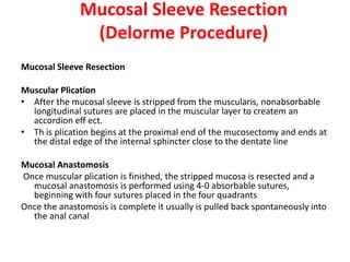 Rectal prolapse surgical approaches | PPTX
