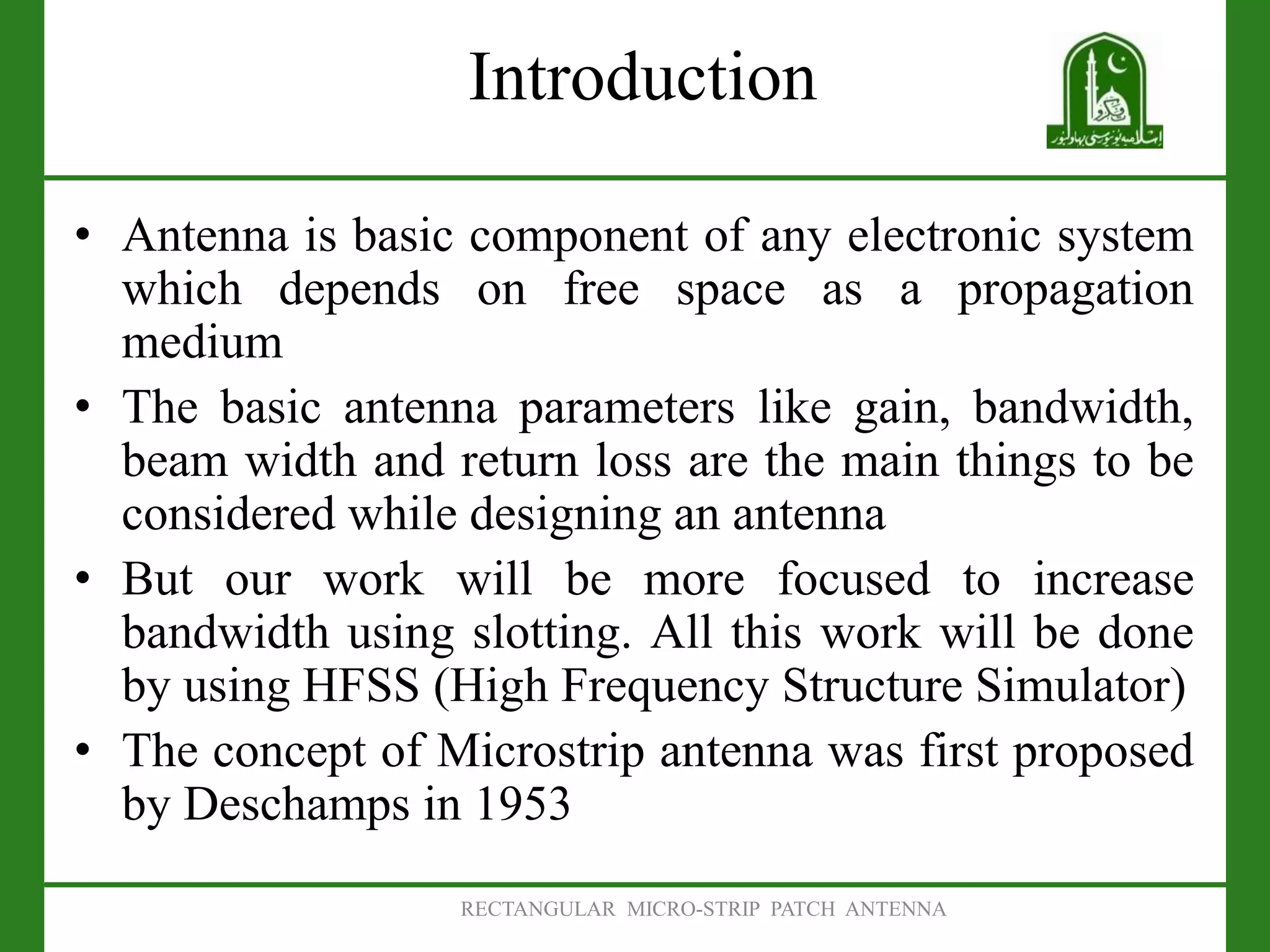Rectangular antenna | PPTX