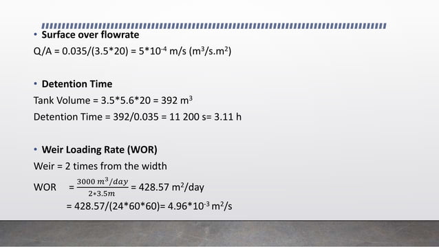 Rectangular clarifier | PPTX | Physics | Science