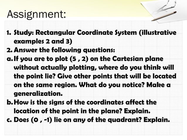 Rectangular coordinate system | PPT